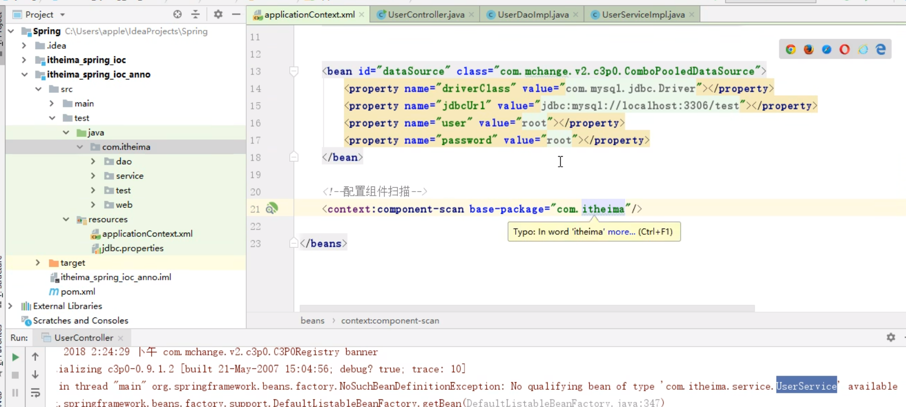 Java202304java学习笔记第六十天 Ssm Spring配置文件 原始注解入门操作2 前端导师歌谣 博客园