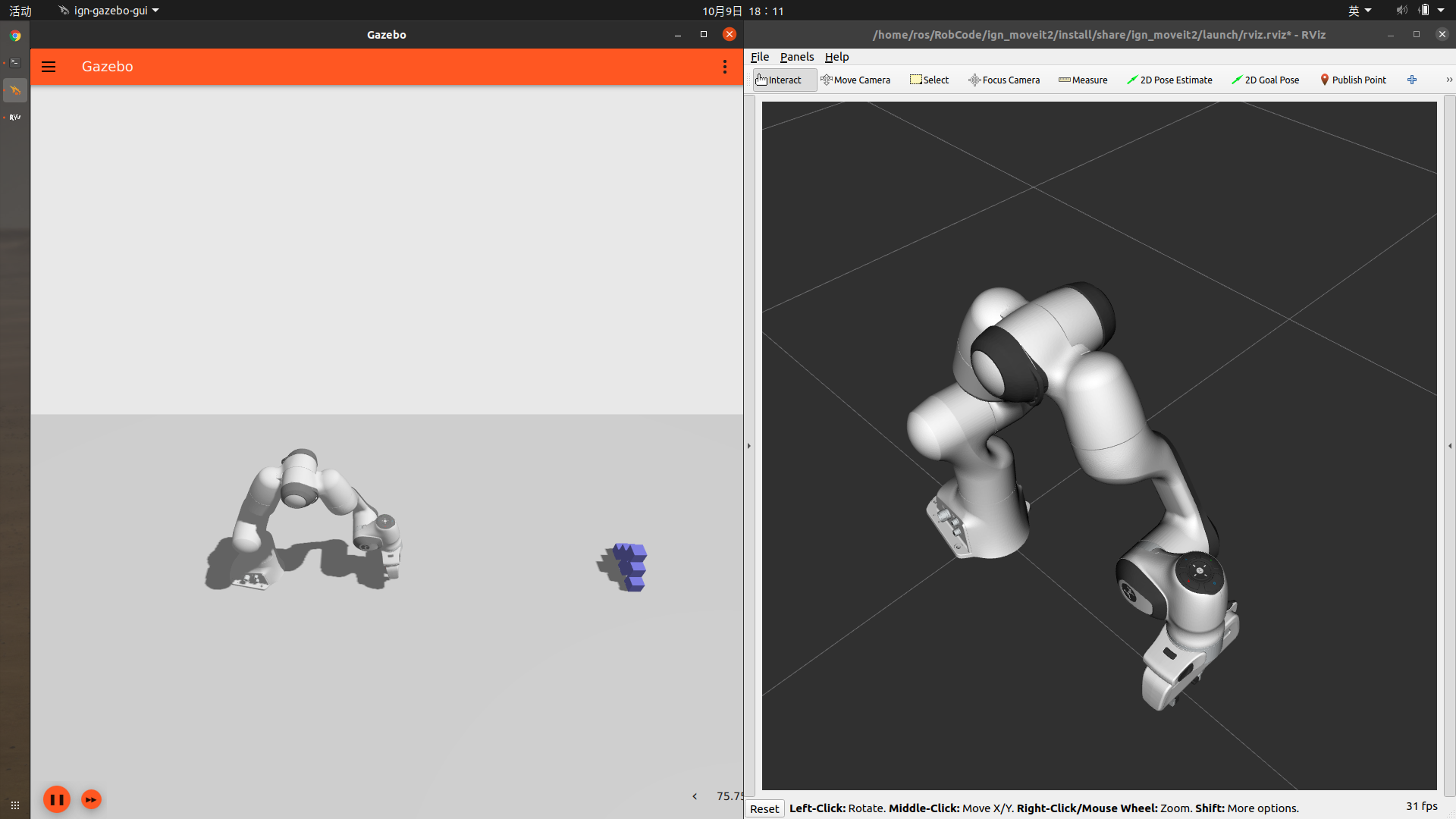 ign gazebo moveit2 示例 panda_moveit2 gazebo-CSDN博客