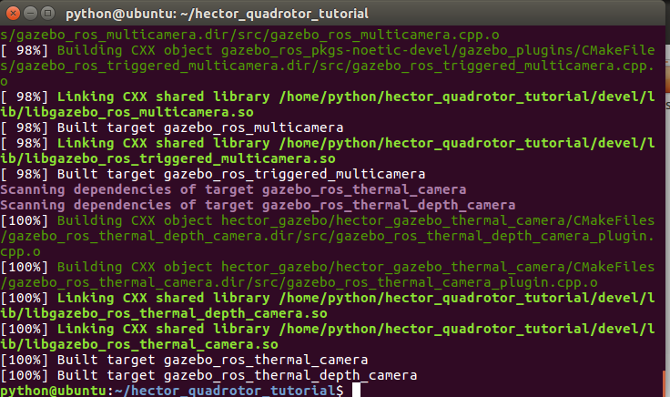 四旋翼无人机仿真之hector_quadrotor无人机（ROS + Gazebo）（一）_hector quadrotor-CSDN博客