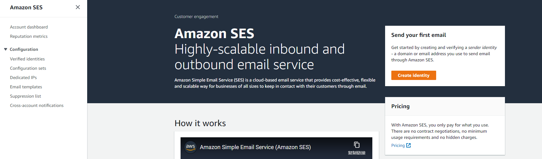 amazon配置邮件推送服务 | 笔记