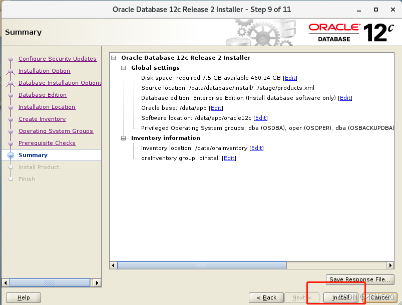 Oracle 12C centos7图形化安装_centos7安装oracle12c 图形化界面-CSDN博客