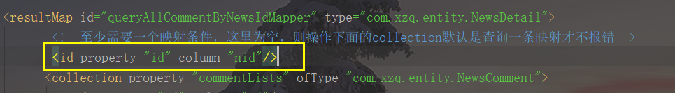 collection操作一对多映射的时候,出现：Expected one result (or null) to be returned by selectOne(), but found ...