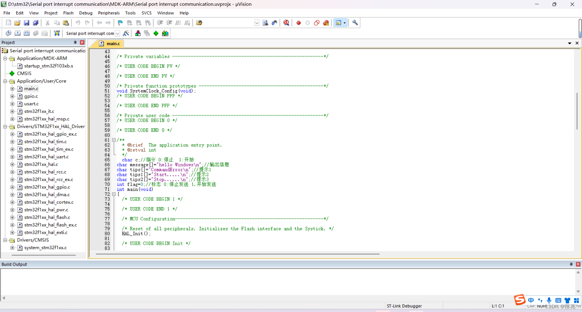 HAL库中断方式进行串口通信_hal_uart_rxcpltcallback-CSDN博客