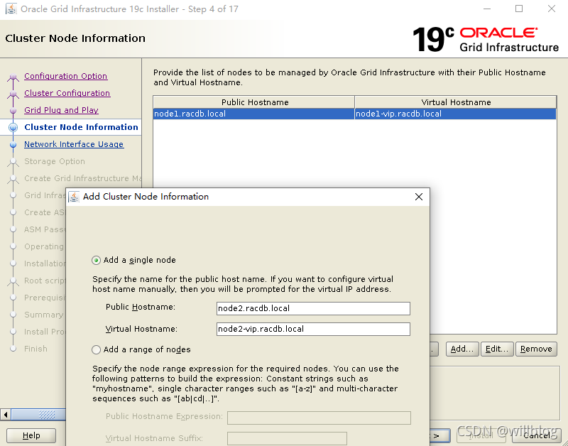 Linux安装oracle Database 19c Rac Linux查看grid节点配置 Csdn博客