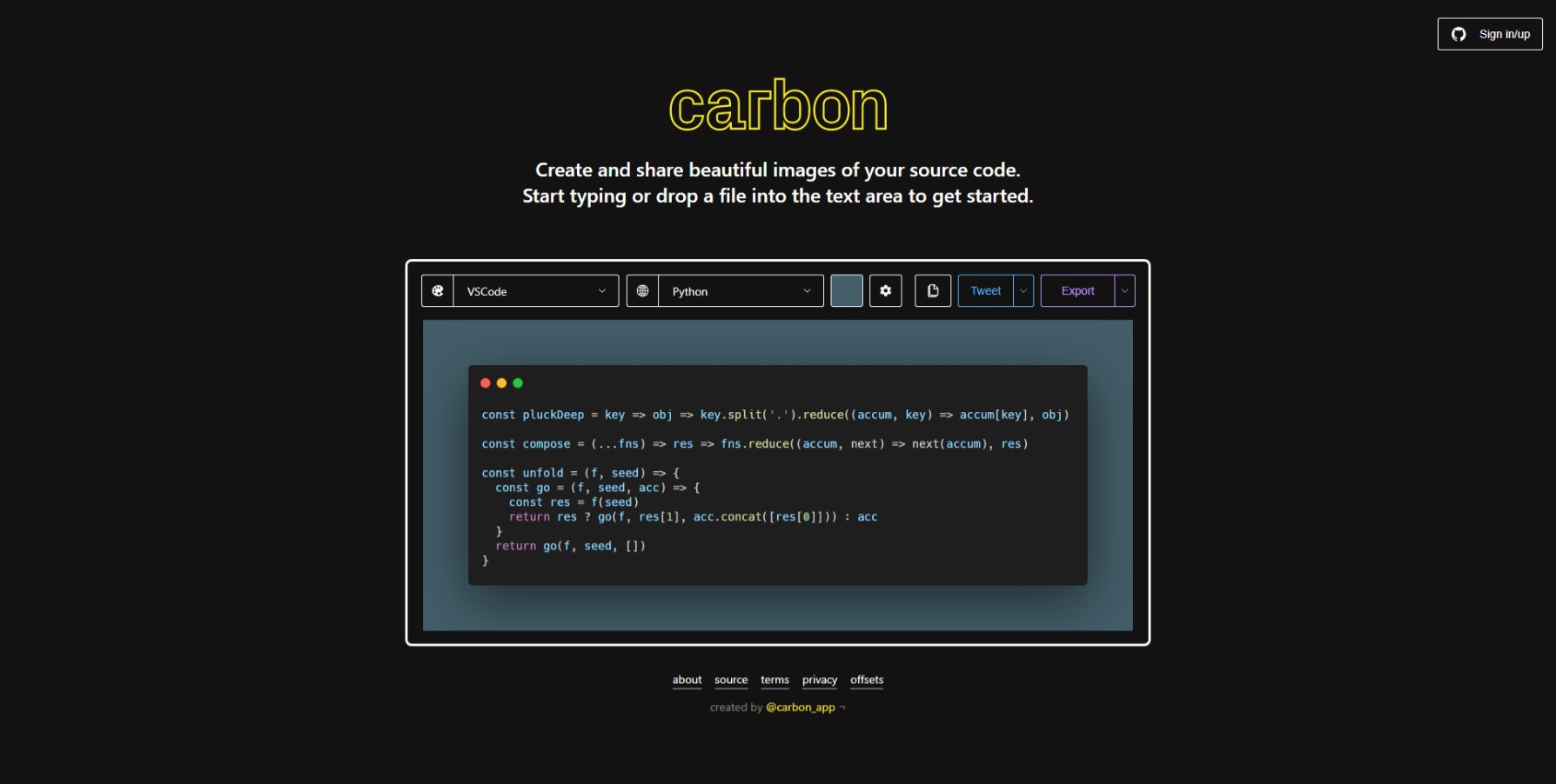 Carbon生成代码图片详细教程_生成代码块图片-CSDN博客