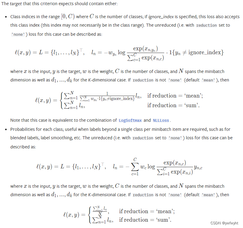 损失函数:交叉熵损失torch Nn Crossentropyloss Torch Nn Crossentropyloss Csdn博客