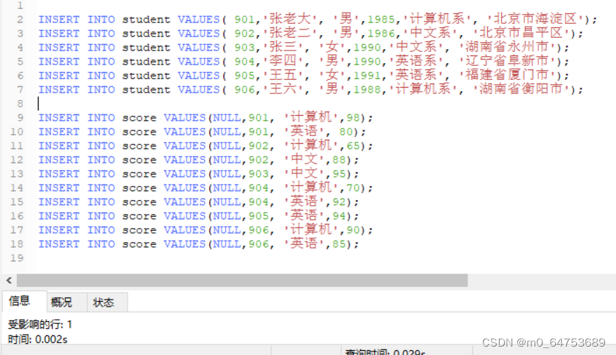 数据库作业 Csdn博客 