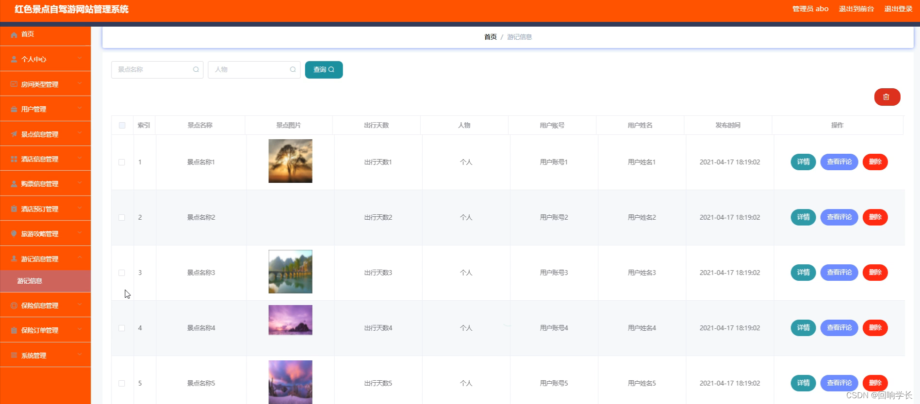 Java计算机毕业设计红色景点自驾游网站管理系统(附源码、数据库)自驾游管理系统 Csdn博客