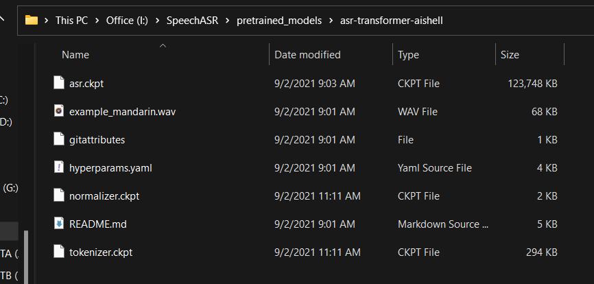 【更好的中文语音识别SpeechBrain Win10/11本地部署，基于Aishell】-CSDN博客