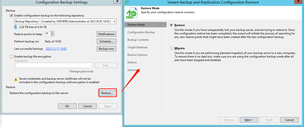Veeam Backup 11 配置信息备份与恢复-CSDN博客