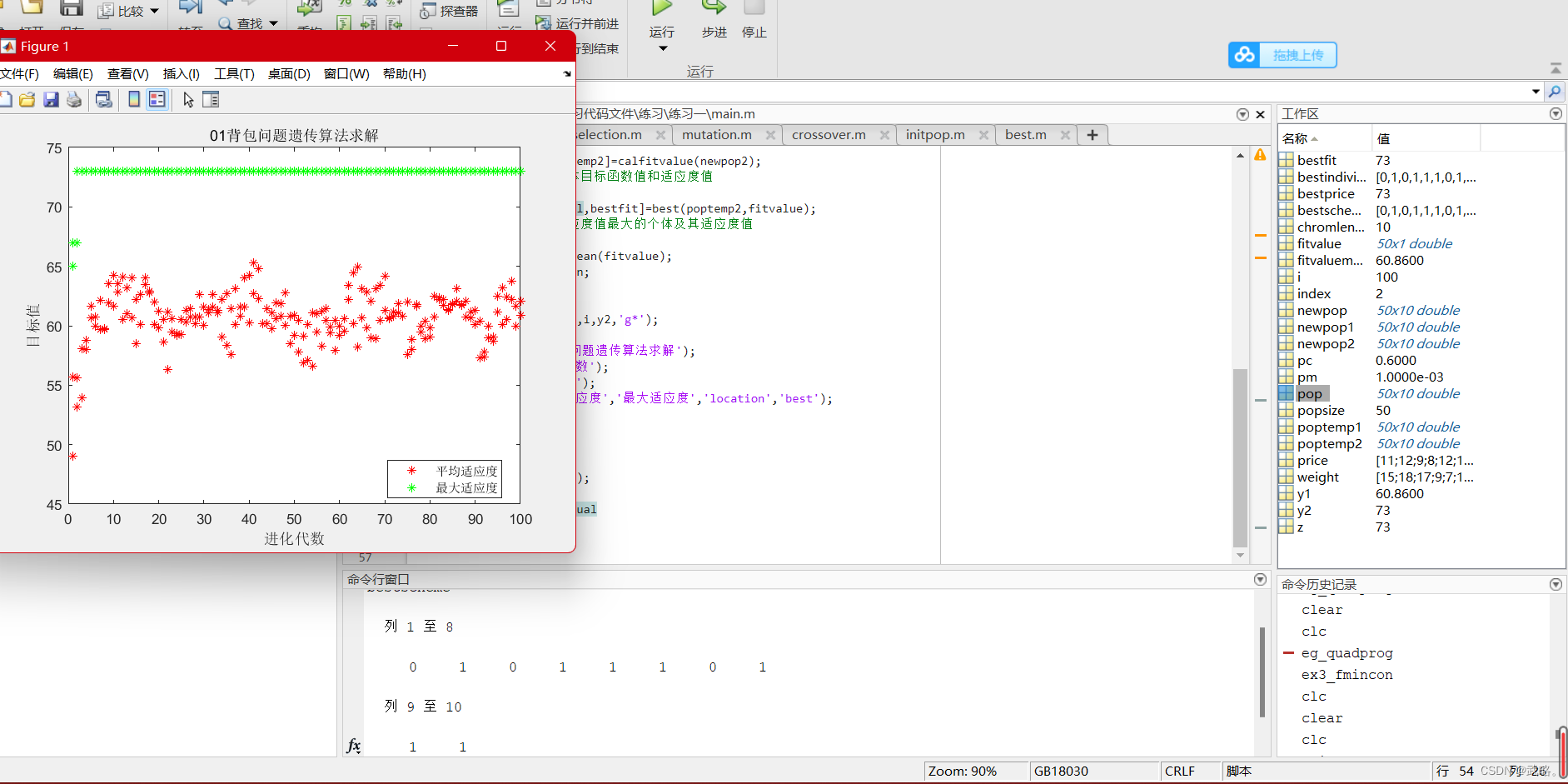 基于背包问题学习遗传算法（matlab）遗传算法解决01背包问题matlab Csdn博客 