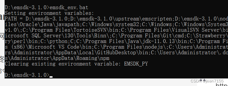 Emscripten在Windows10下的安装和配置_未知的平台:emscripten-CSDN博客