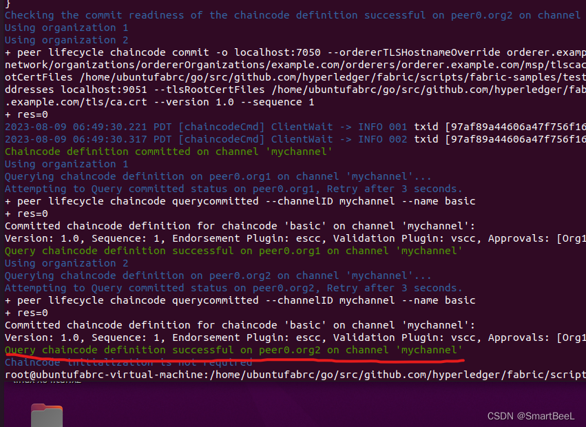 Fabric:在测试网络中运行链码_如何在fabric v2.2.1测试网络中调试自己的链码-CSDN博客