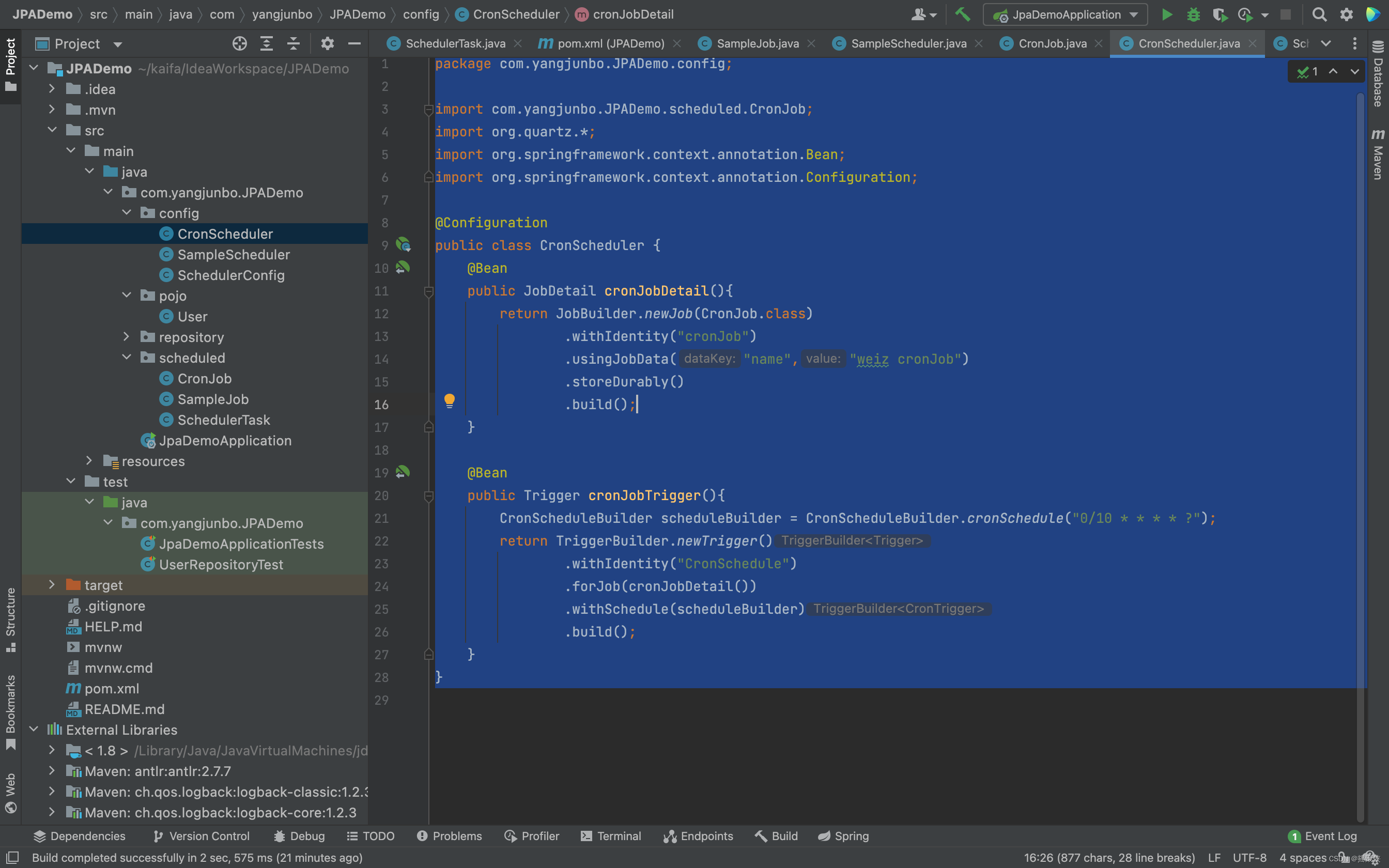 springboot实现quartz定时任务_springboot 实现quartz-CSDN博客