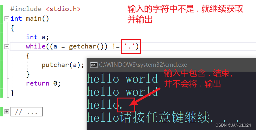 C语言（输入输出函数getchar，putchar、gets、puts，scanf，printf的功能以及用法）_putchar输出空格-CSDN博客
