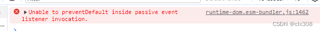 Unable to preventDefault inside passive event listener invocation报错-CSDN博客
