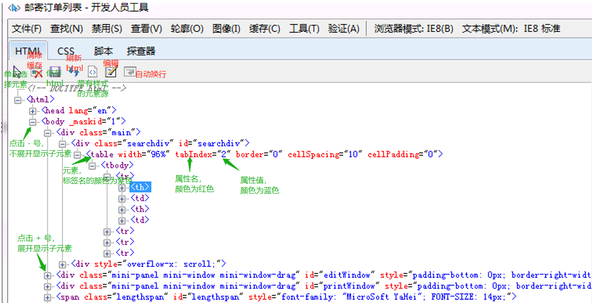 IE8开发者工具调试（一）HTML篇_ie8怎么打开控制台-CSDN博客