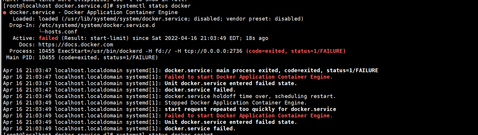 （亲测有效）Failed to start Docker Application Container Engine-CSDN博客