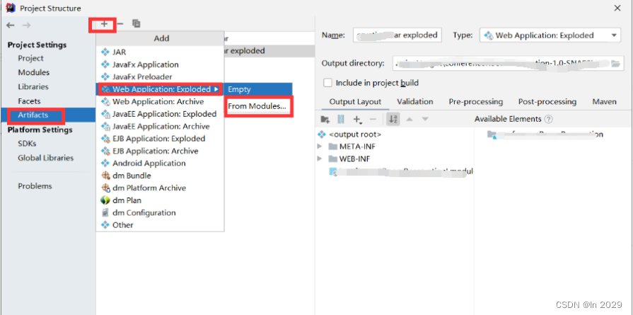 解决 idea配置tomcat时没有artifacts（导入web项目配置Tomcat常见问题）_idea配置tomcat没有artifact-CSDN博客
