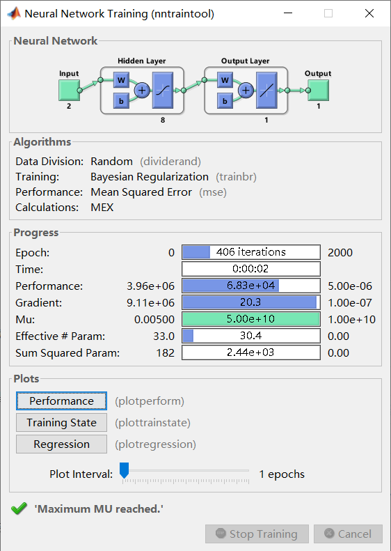 “无法将类型为 network 的值用作索引”——MATLAB神经网络训练函数train报错解决以及train函数弹窗介绍_无法将类型为 network 的值用作索引。-CSDN博客