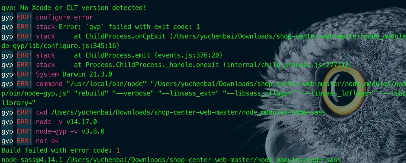 Module build failed: Error: Missing binding_info starting development server...-CSDN博客