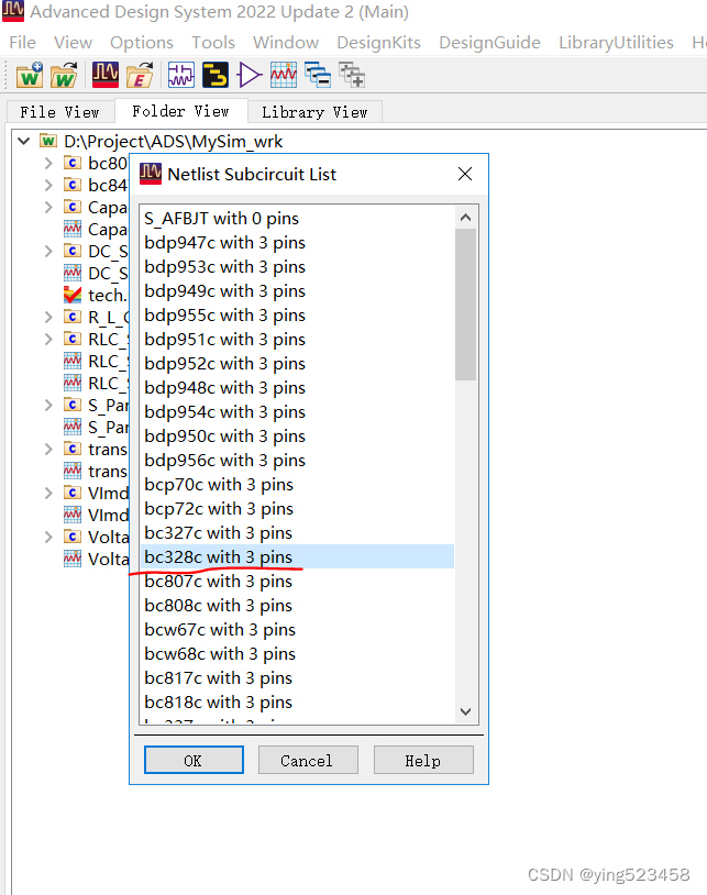 ADS 导入仿真模型-Netlist（Spice、PSpice、HSpice等）_ads中netlist include元件在哪-CSDN博客