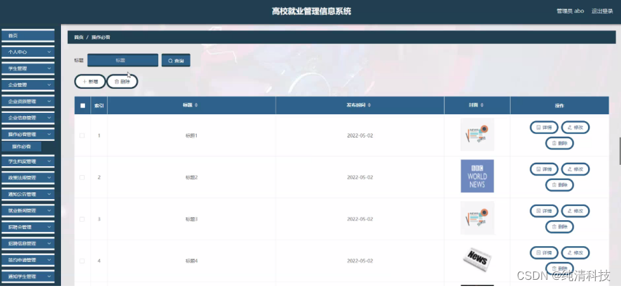 附源码 Python计算机毕业设计高校就业管理信息系统django（程序lw） Csdn博客