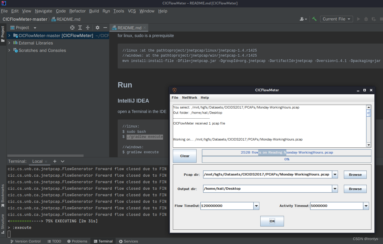 Intellij Idea Cicflowmeter实现对cic Ids 2017数据集特征提取(含数据集及linux下intellij Idea配置和部分错误的解决方法) Csdn博客