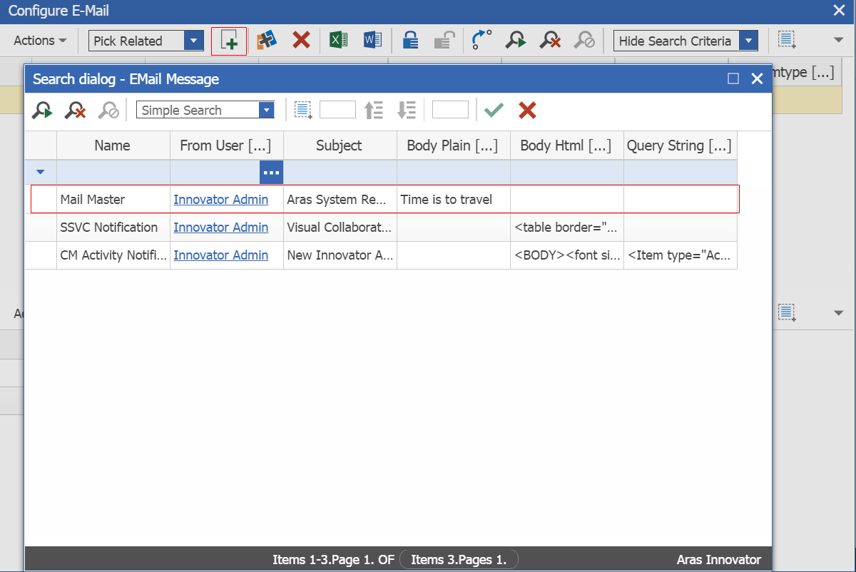 Aras Email system and notification settings - Programmer Sought