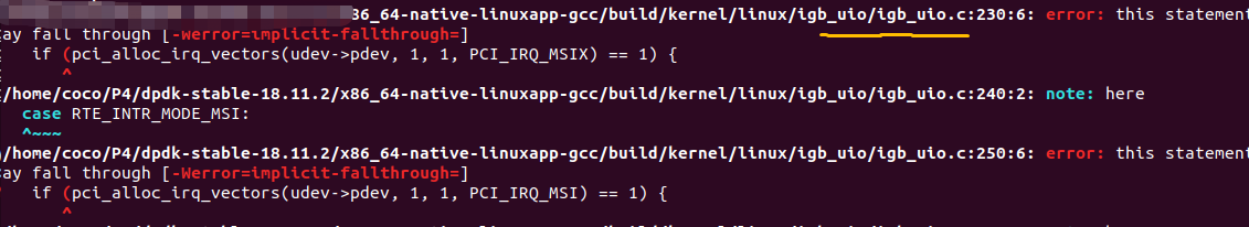 DPDK编译出现错误 error: this statement may fall through [-Werror=implicit-fallthrough=] 解决方法-CSDN博客