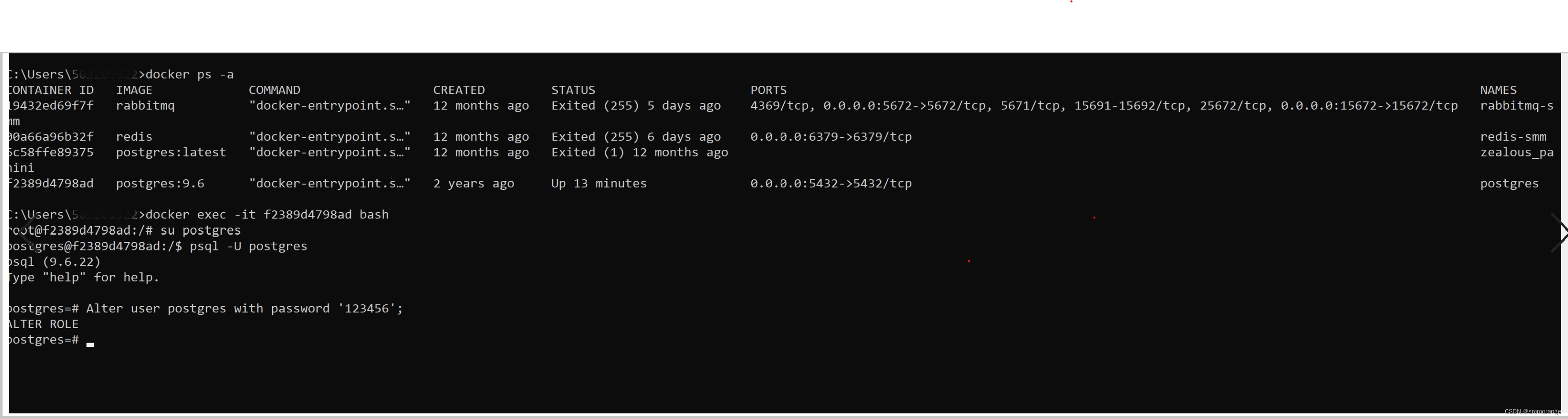 修改docker容器中pgsql密码_pg docker 修改密码-CSDN博客