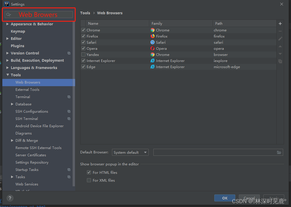 IDEA更改设置默认浏览器_idea默认浏览器怎么改变-CSDN博客