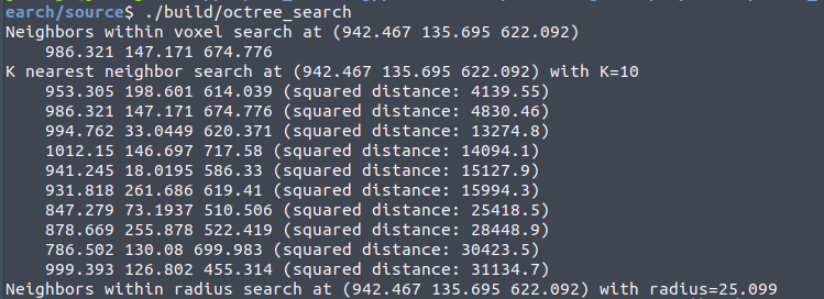 点云库PCL学习笔记 -- k-d tree 与八叉树 -- 3.基于 Octree 八叉树的空间划分及邻域搜索（体素近邻搜索、K近邻搜索、半径r内近邻搜索）_体素最近邻-CSDN博客