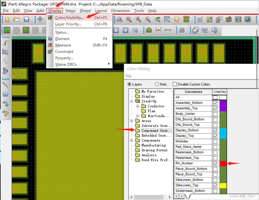 Allegro package封装如何显示管脚编号_allegro显示引脚名称-CSDN博客