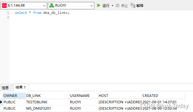 Oracle-dblink查看、创建、删除与java实际例子_java 读dblink-CSDN博客