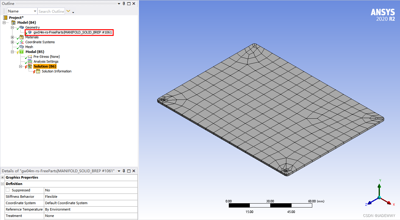 ANSYS-警告问题解决方案_发现至少一个几何体在至少2个方向上只有1个单元-CSDN博客