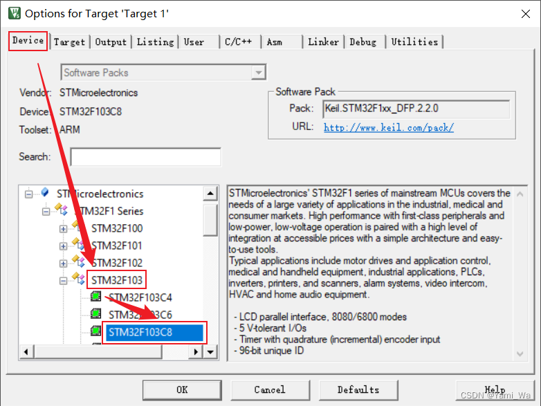 【STM32F103C8T6+固件库】Keil初始配置_keilstm32f固件-CSDN博客