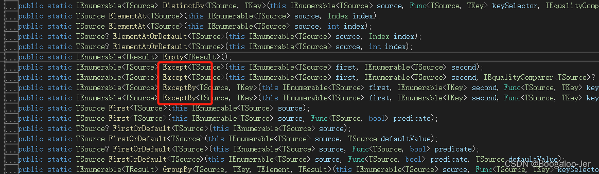 C#中求两个集合的差集，Except和优雅的ExceptBy_c# except-CSDN博客