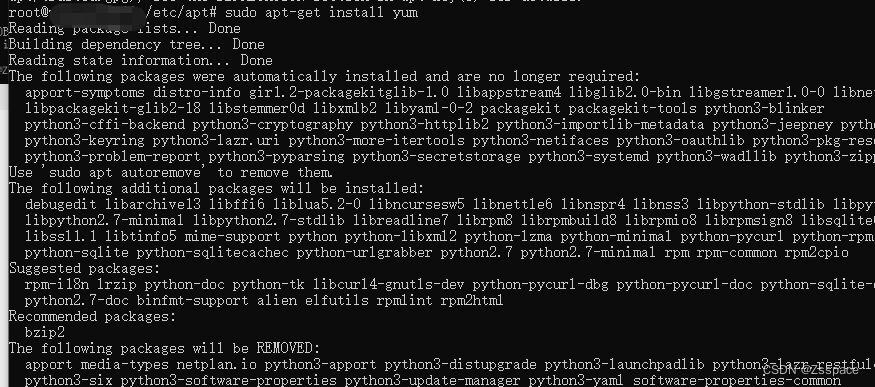 Ubuntu安装yum失败 :e Unable To Locate Package Yum 问题解决 Csdn博客
