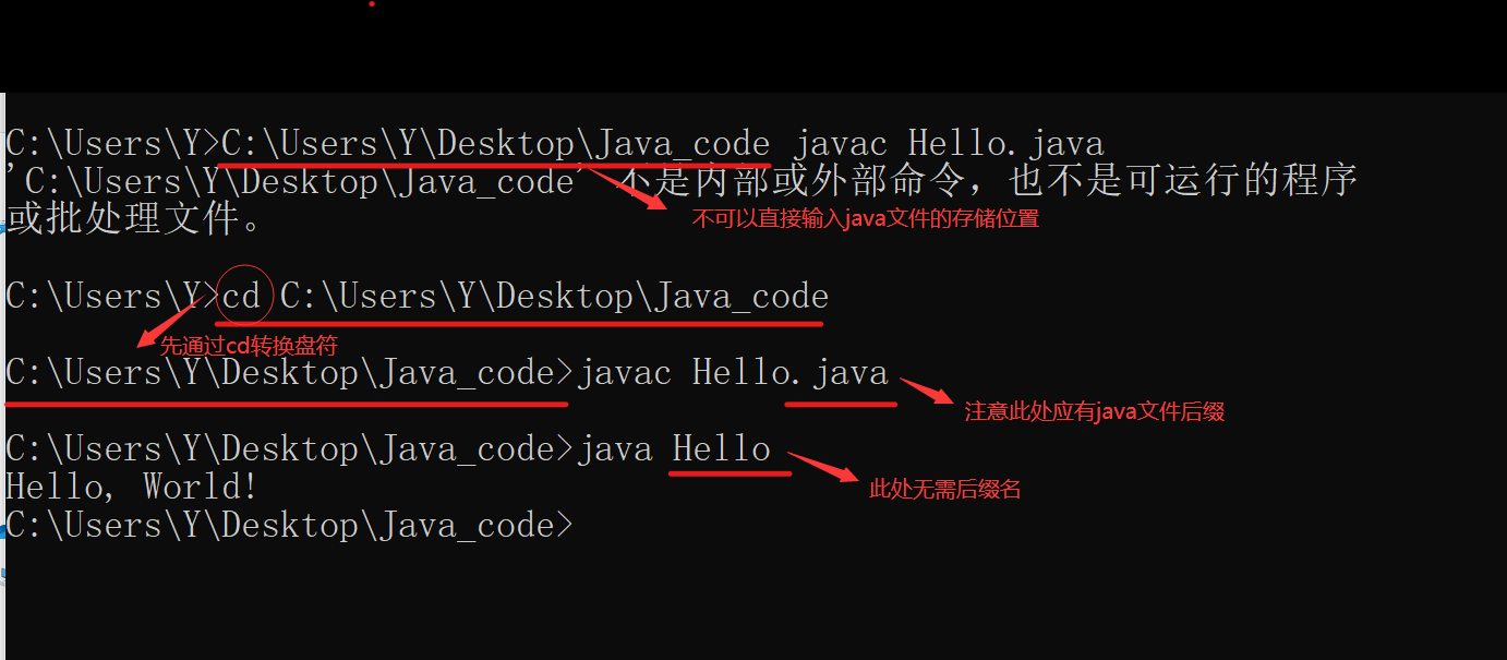 在cmd中运行javac文件没有产生class文件？在cmd中运行java文件显示找不到或者无法加载主类？_java少class文件-CSDN博客