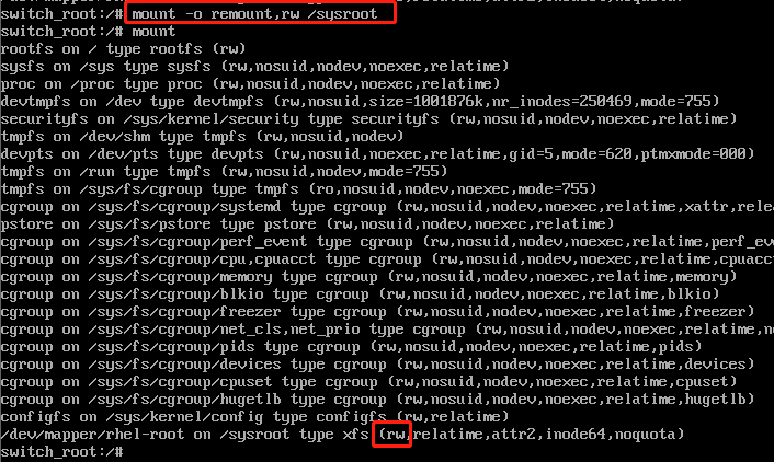 redhat 7 (centos 7) 破解（修改）root密码_rehad7.8 chroot: cannot change root-CSDN博客