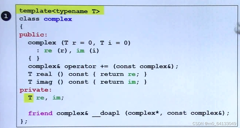 C侯捷笔记 Complex类c Complex Csdn博客