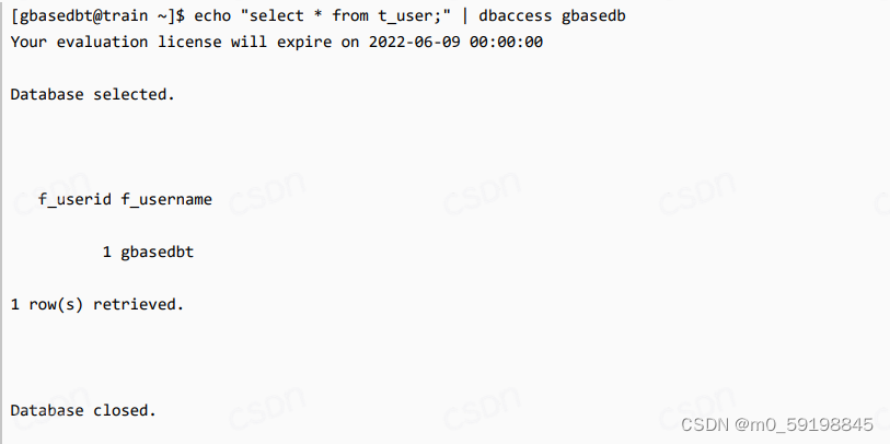GBase 8s 客户端命令行工具dbaccess_dbaccess 执行sql文件-CSDN博客
