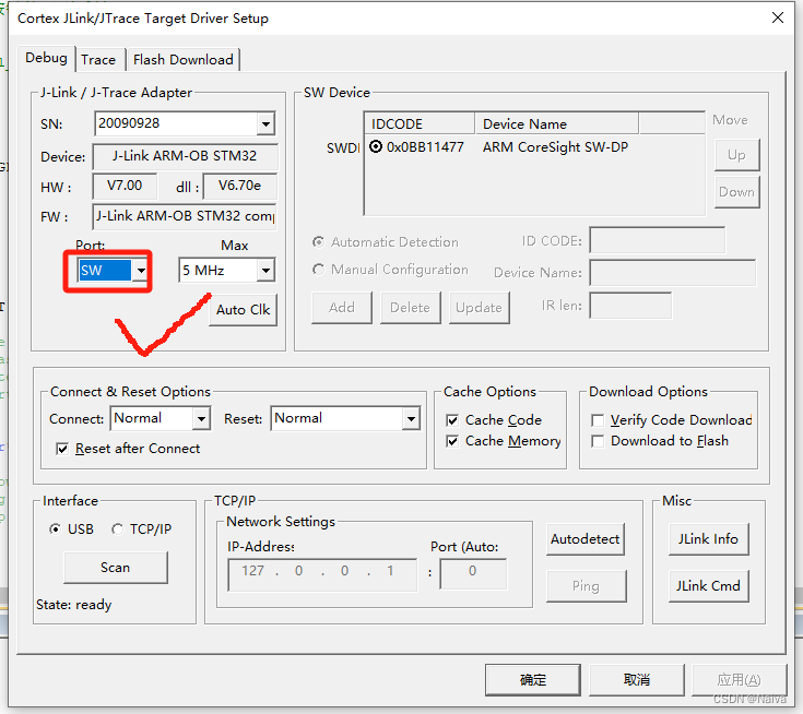 【小技巧】Keil烧录“JLink - Cortex-M Error No Cortex-M Device found in JTAG chain.please check the JTAG ...