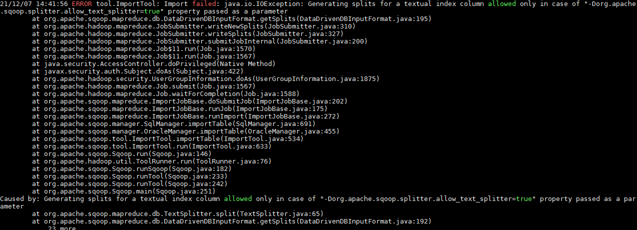 sqoop从Oracle导入hive报错_no primary key could be found for table 的原因-CSDN博客