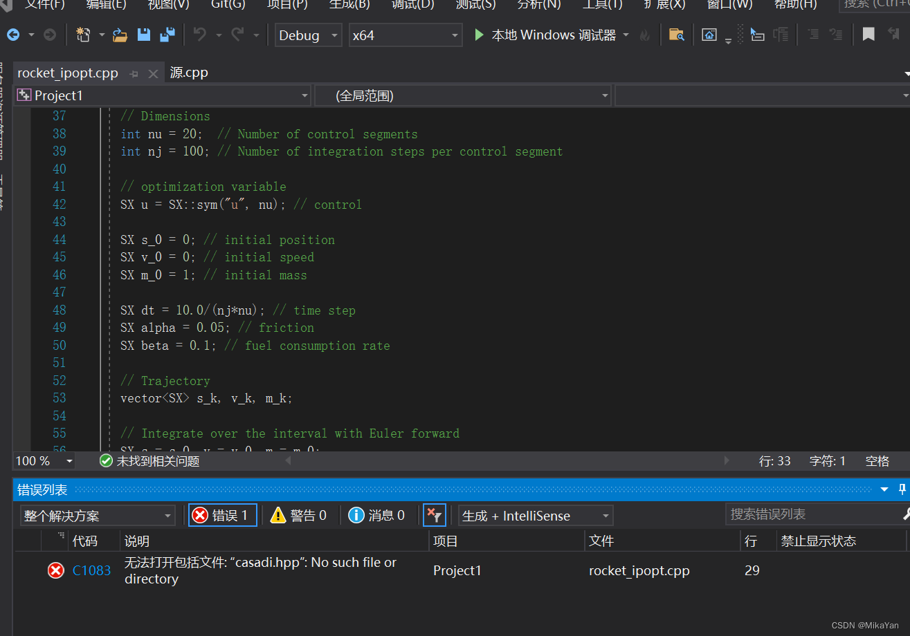 在visual studio 2019下安装ipopt并实现非线性规划求解（C++）_ipopt如何在visualstudio中调用-CSDN博客