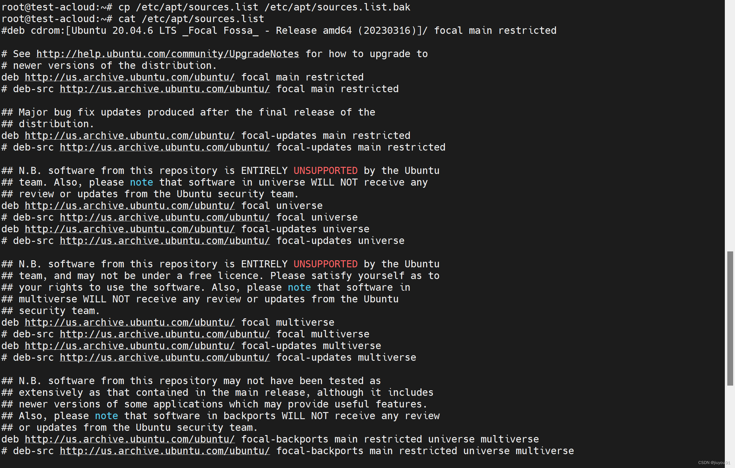 #Ubuntu#root Ubuntu更新apt源-CSDN博客
