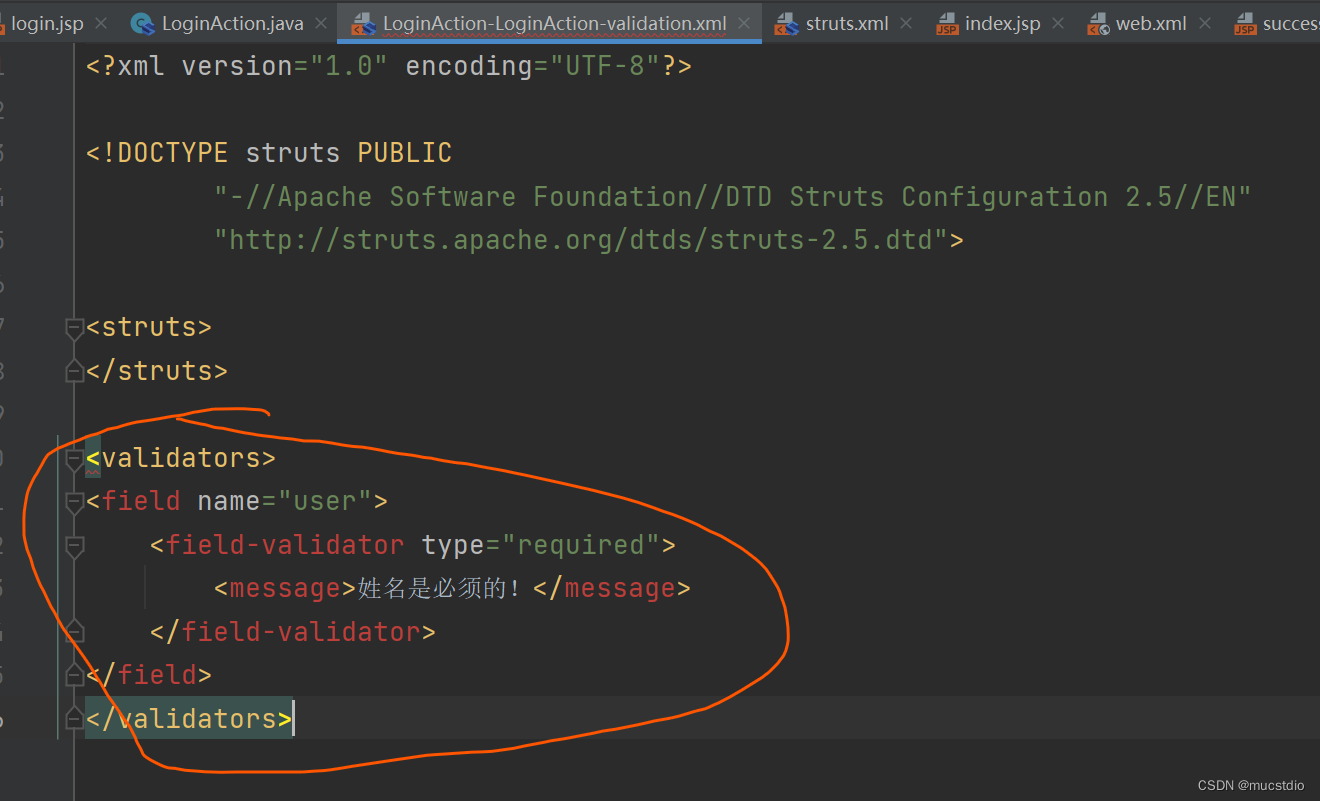 Struts2校验框架＜validators＞配置报错_struts2配置文件爆红-CSDN博客