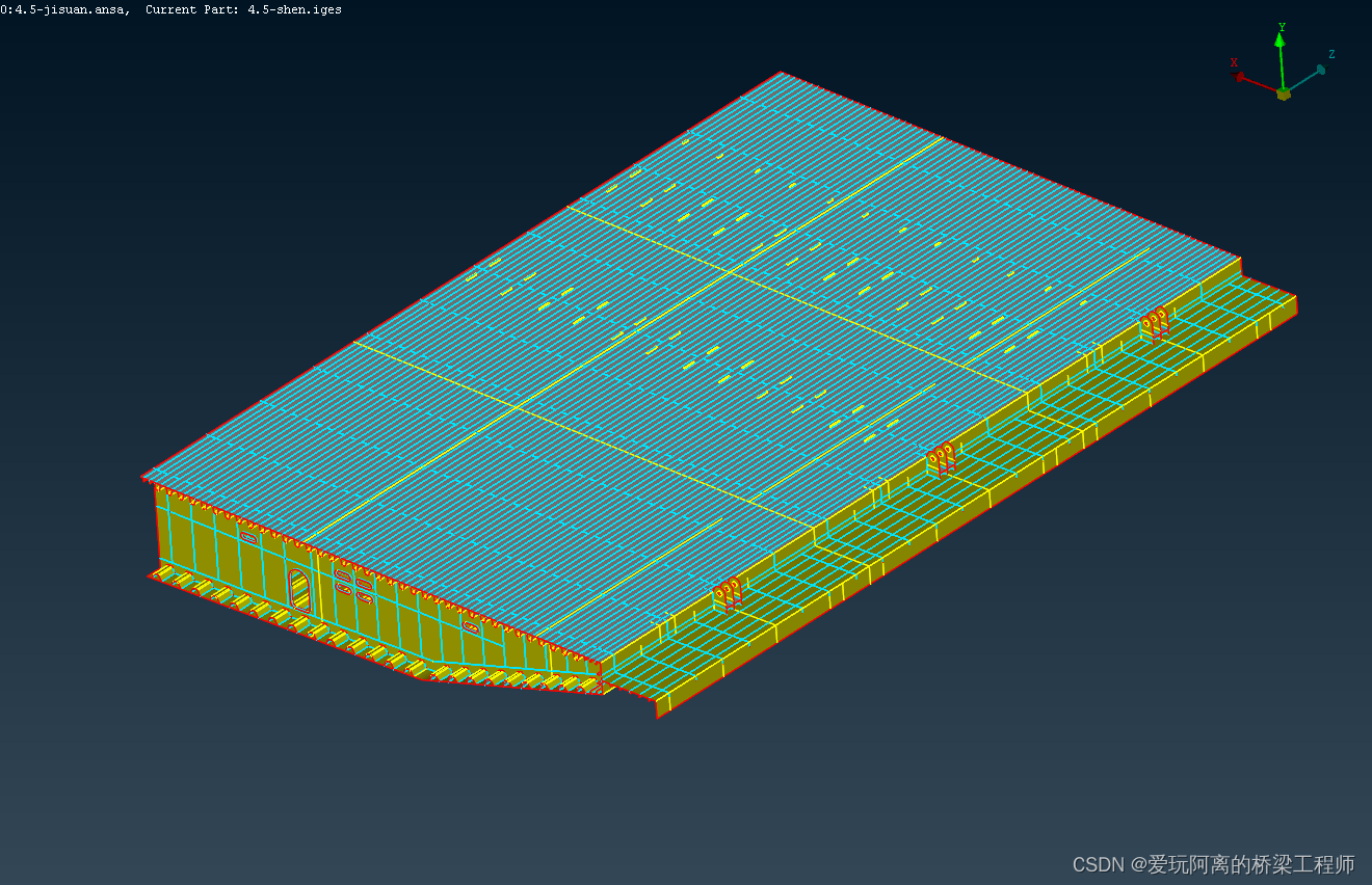 用于钢结构桥梁局部计算的ansa建模教程1_ansa将两个相交面连接-CSDN博客